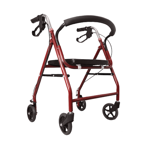 Andadera con Silla Rollator Roja - hermedpremier